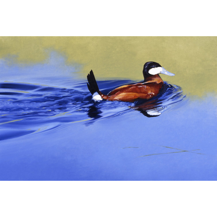 August Grove Ruddy & Blue by Julie T. Chapman - Wrapped Canvas Art ...