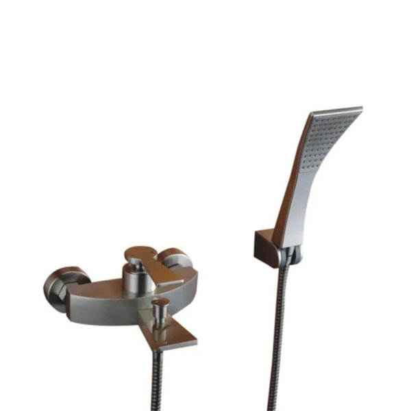 Juno Showers Stylish matte black shower system with rainfall head and ...