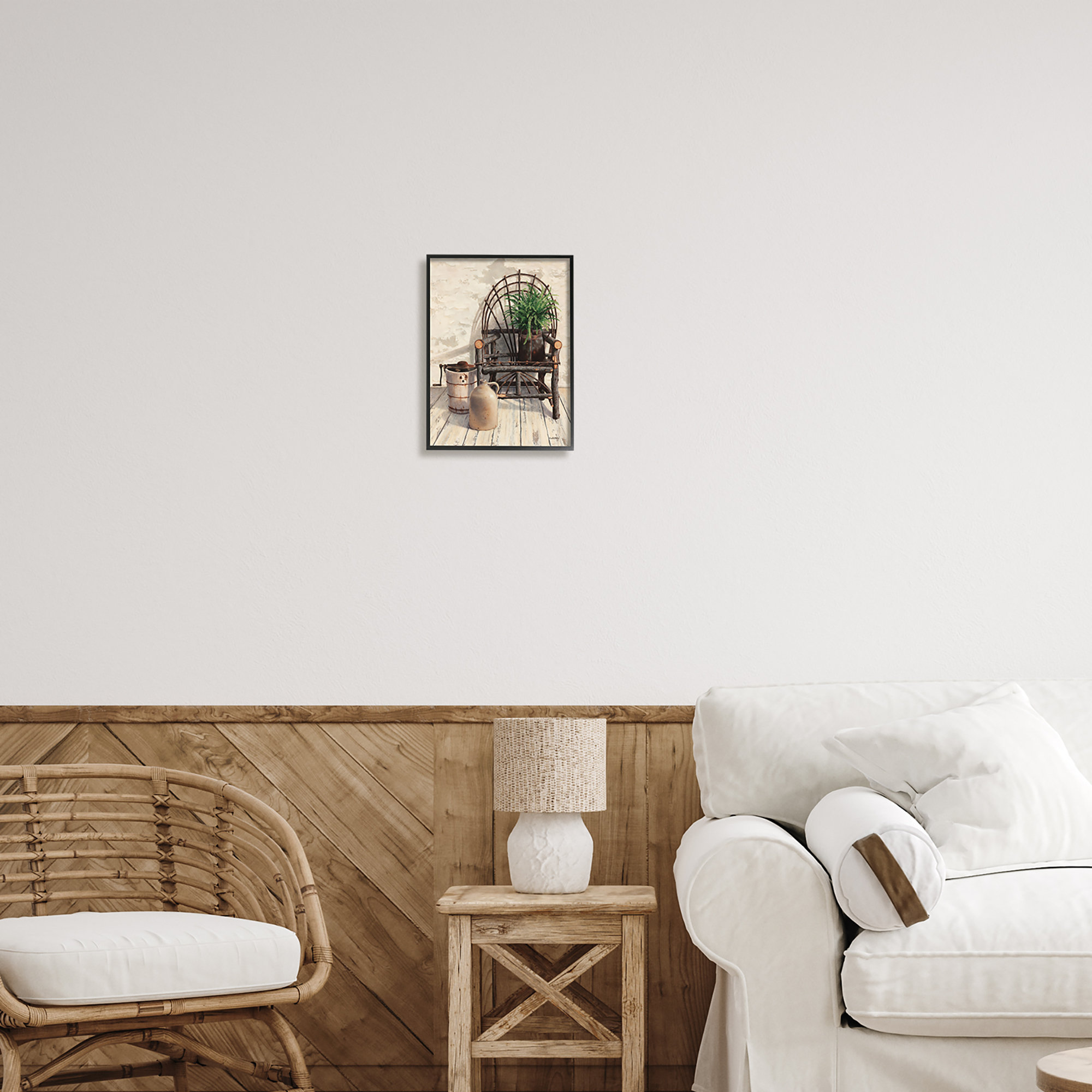 Stupell Industries Comfortable Porch Chair Still Life Rural Plant by ...