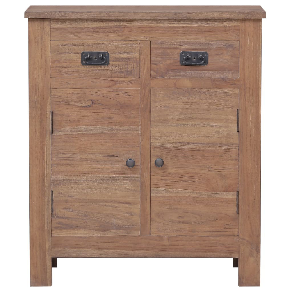 Millwood Pines Rustic Sideboard - 25.6" Solid Teak Wood Storage Cabinet ...