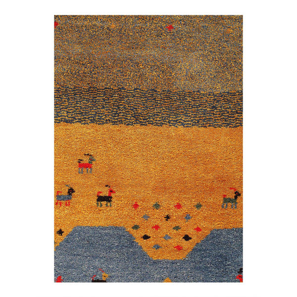 Isabelline No Pattern and Not Solid Color Handmade Rectangle 8'3" x 6'6 ...