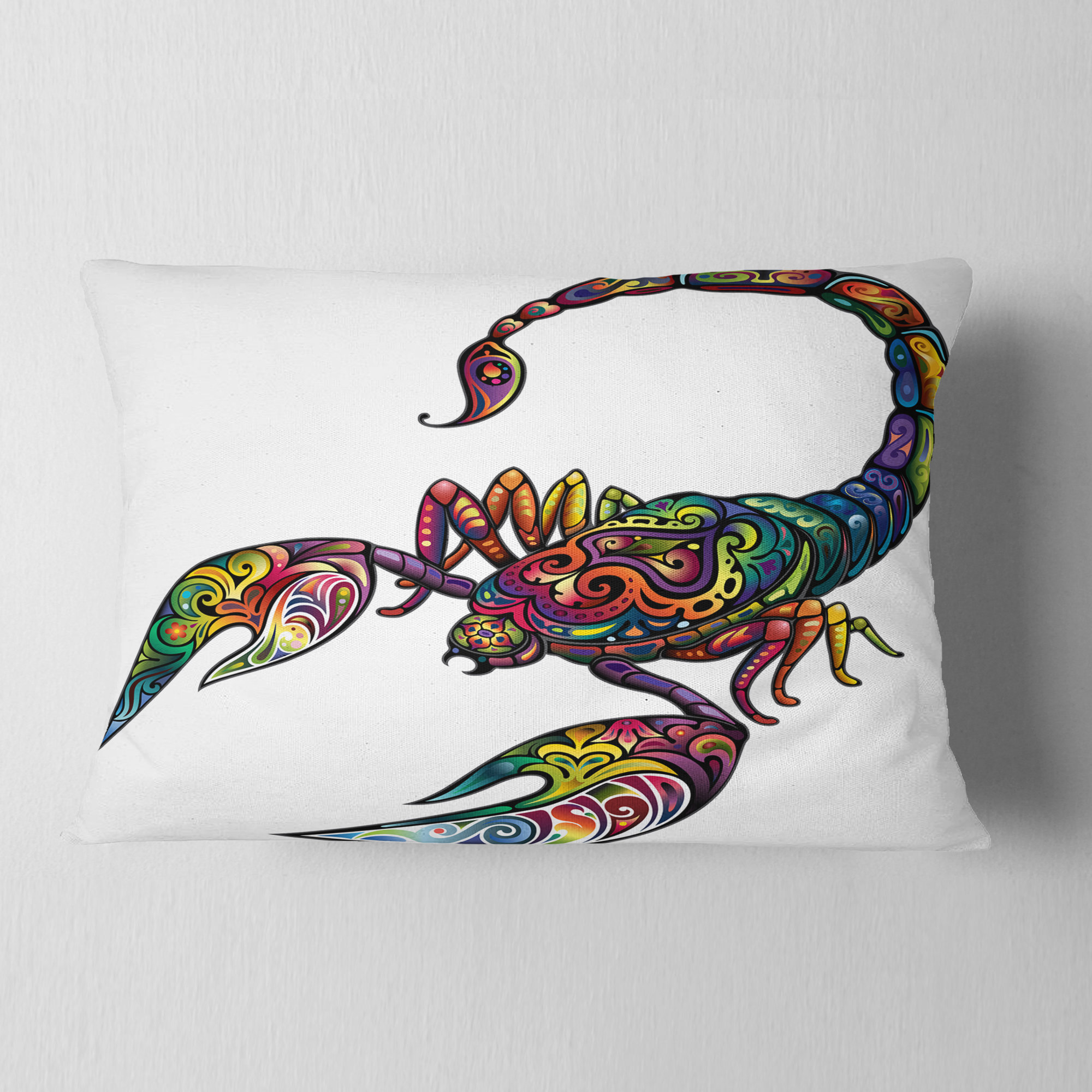 Design Art Animal Cheerful Scorpion Lumbar Pillow | Wayfair