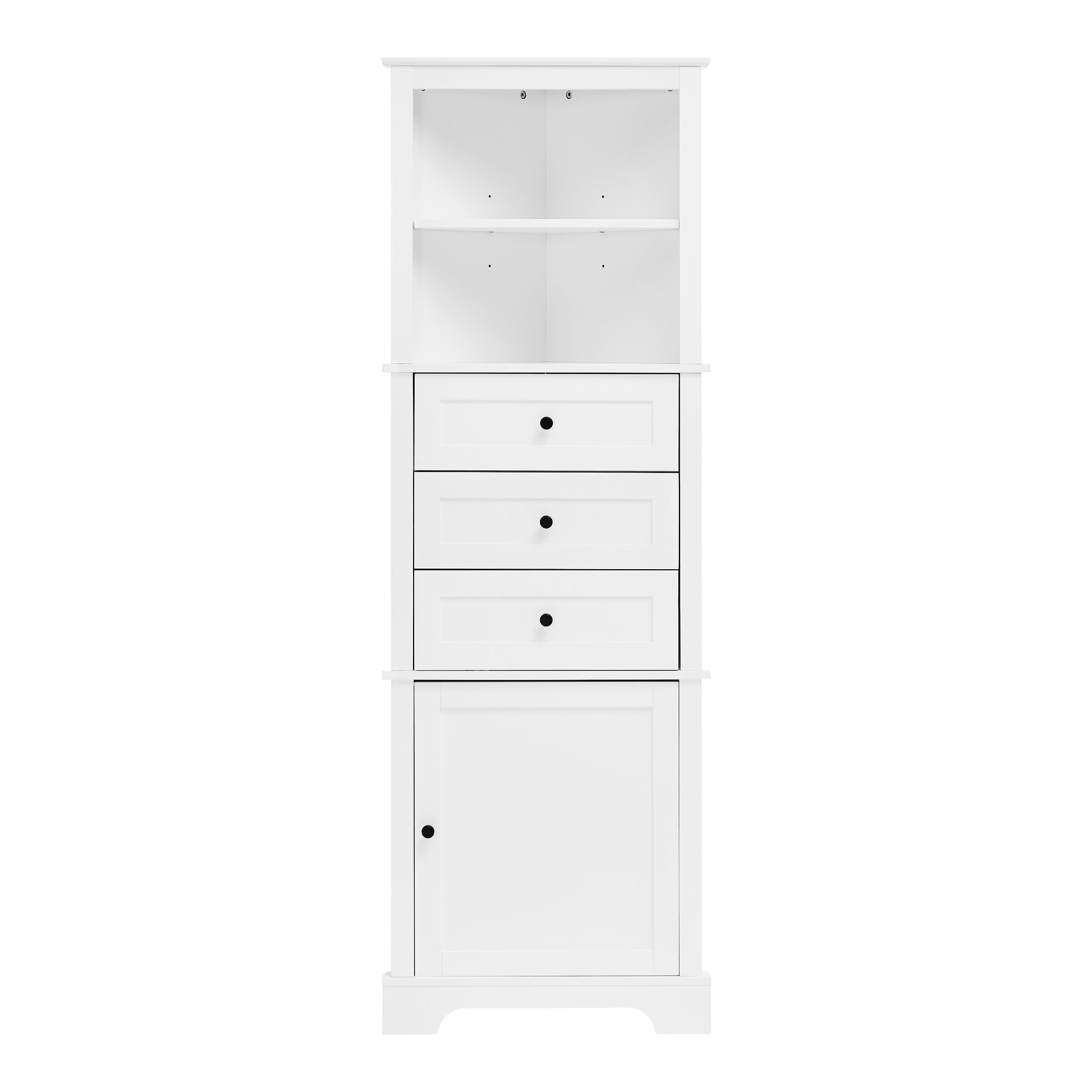Lark Manor™ Triangle Tall Cabinet In White, Featuring 3 Drawers And ...