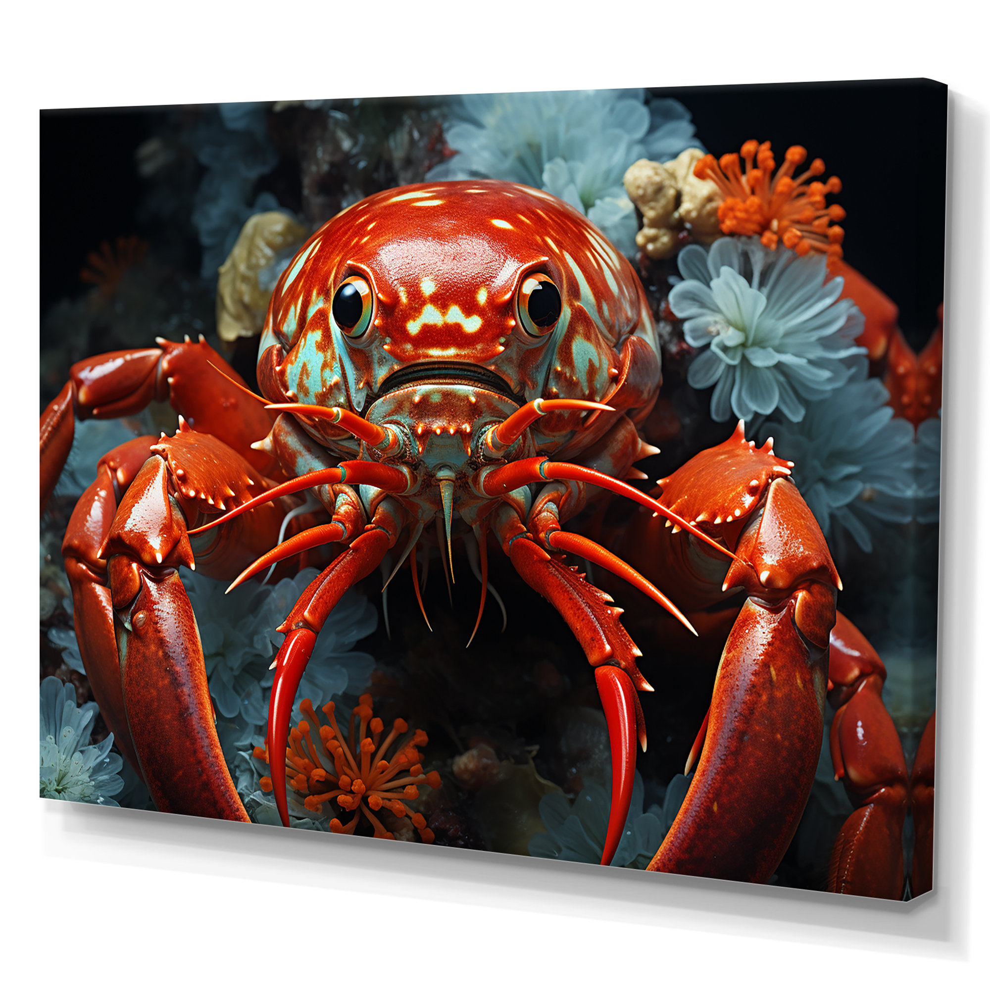 Highland Dunes Modern Red Mantis Shrimp Framed On Canvas Print | Wayfair