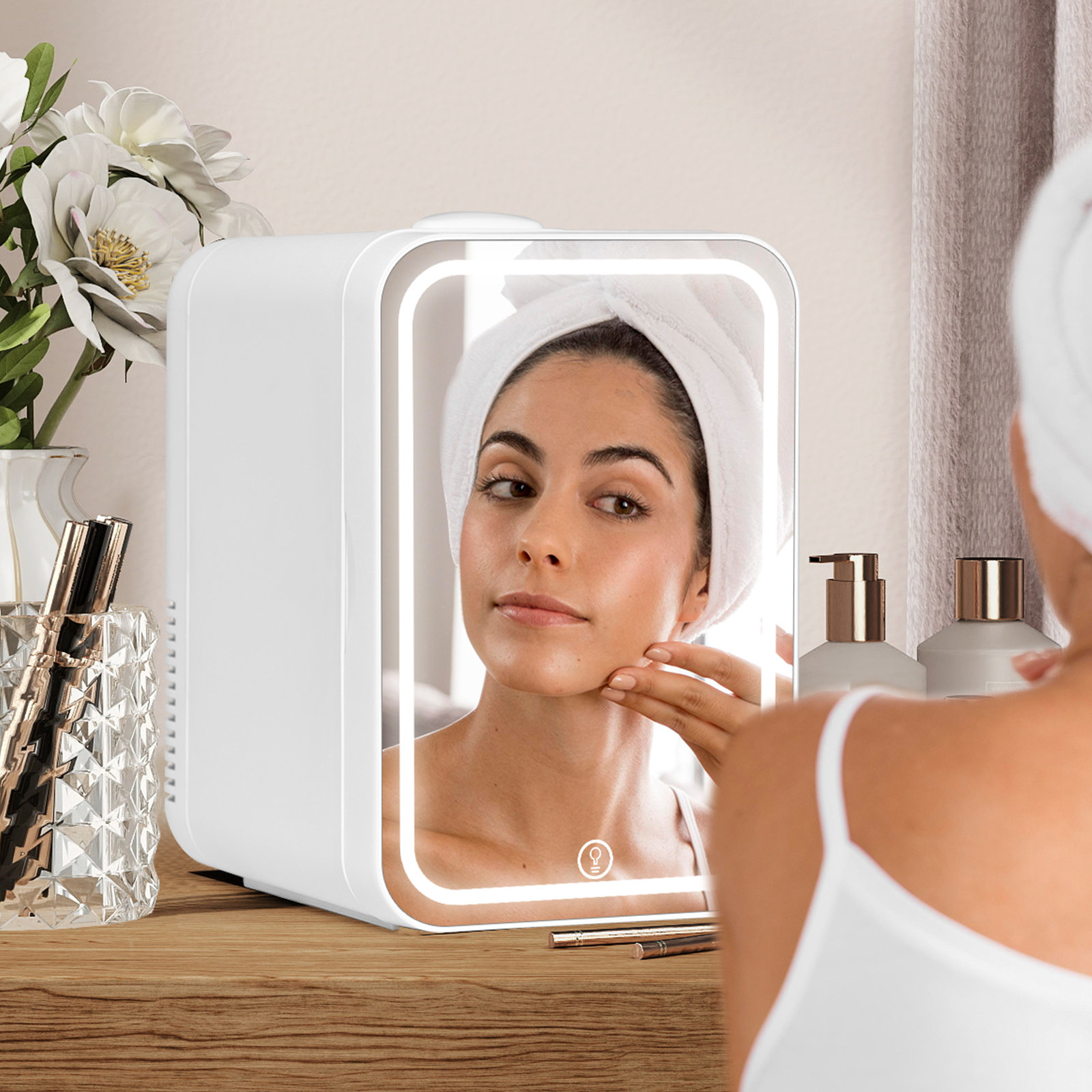 PULUOMIS Mini Fridge 8L Countertop Mini Fridge with Freezer | Wayfair.co.uk