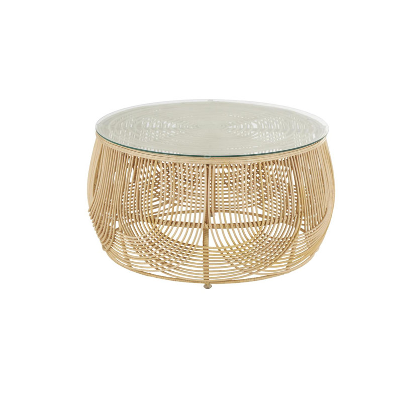 Bay Isle Home™ Rattan Light Brown Coffee Table | Wayfair