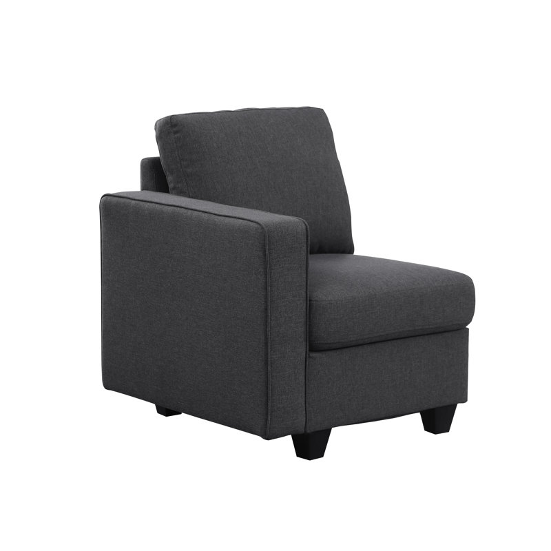 Ebern Designs Solina Linen Reversible Modular Corner Sectional Sofa ...