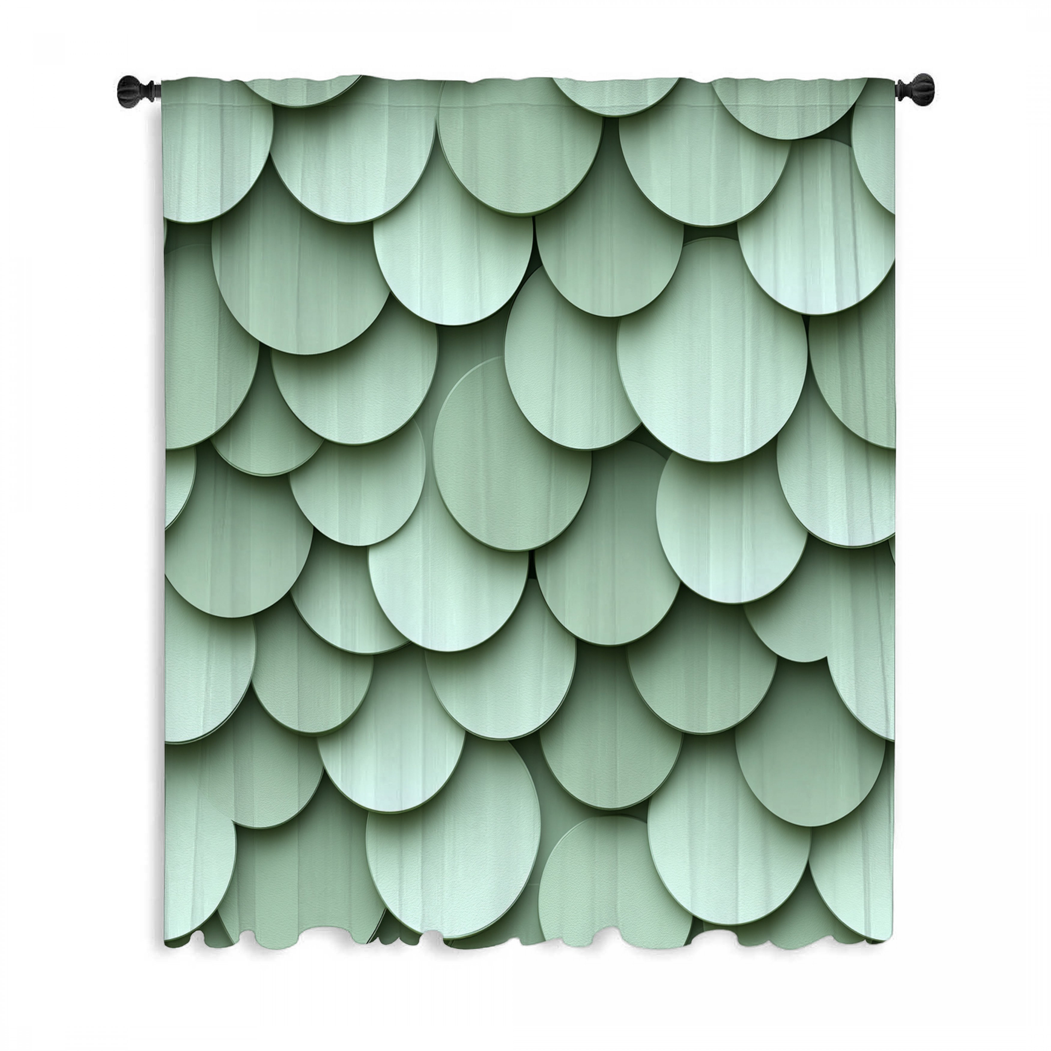 Dakota Fields Scales Texture Window Curtains, Abstract Blockout & Sheer ...
