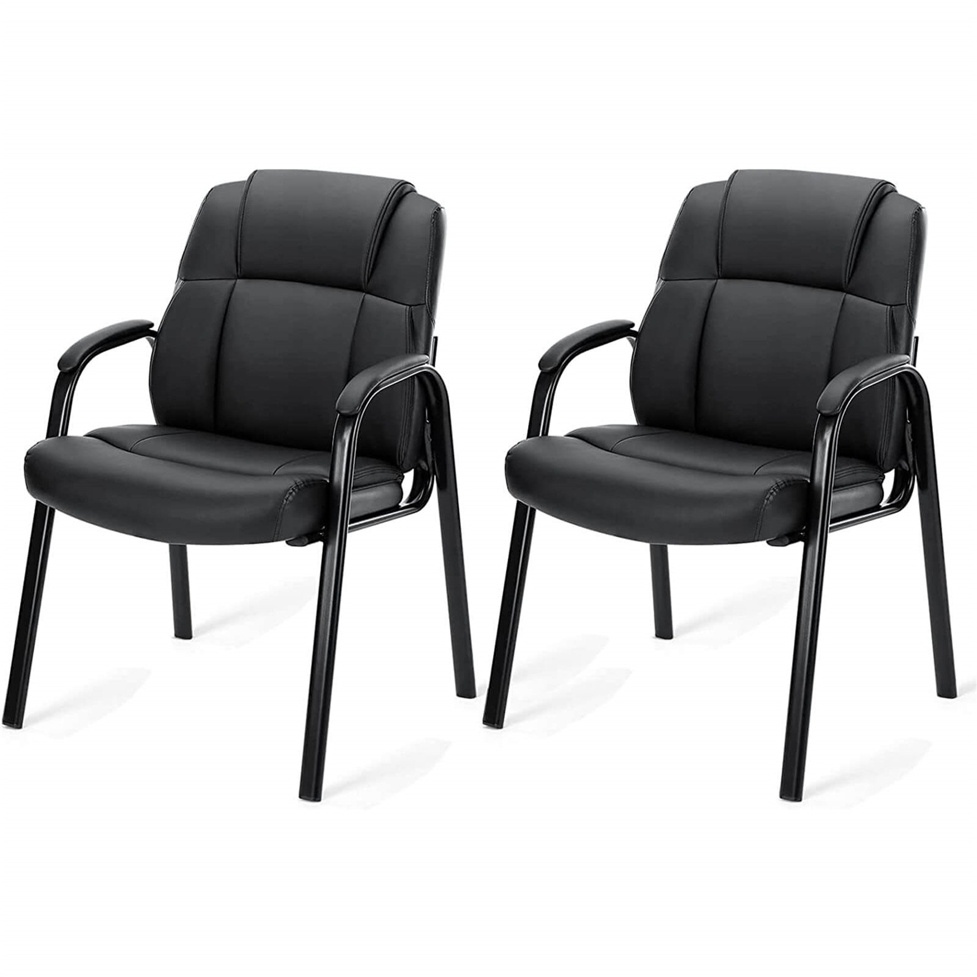 Red Barrel Studio® Leather Conference Room Chairs With Padded Arms ...
