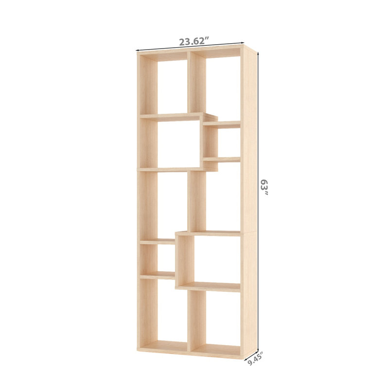 Ebern Designs Drancy 63" H x 23.62" W Geometric Bookcase & Reviews ...