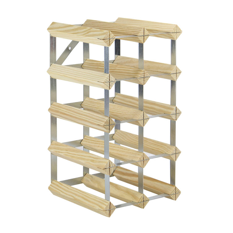 Belfry Kitchen Wood & Metal Wine Rack | 4X2 Industrial Rack | 10-12 ...