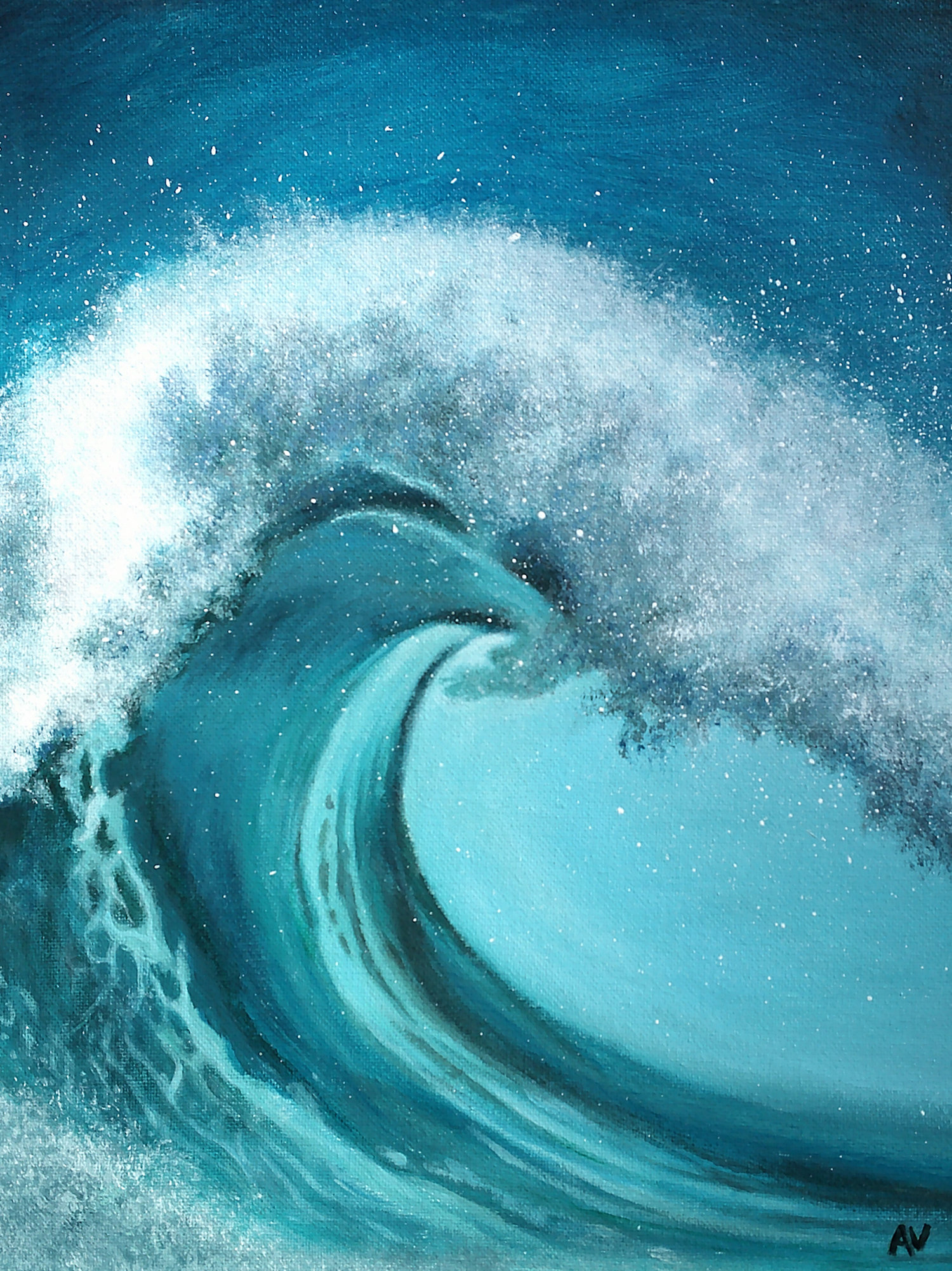 Rosecliff Heights Almighty Wave by Amy Valiante - Painting Print ...