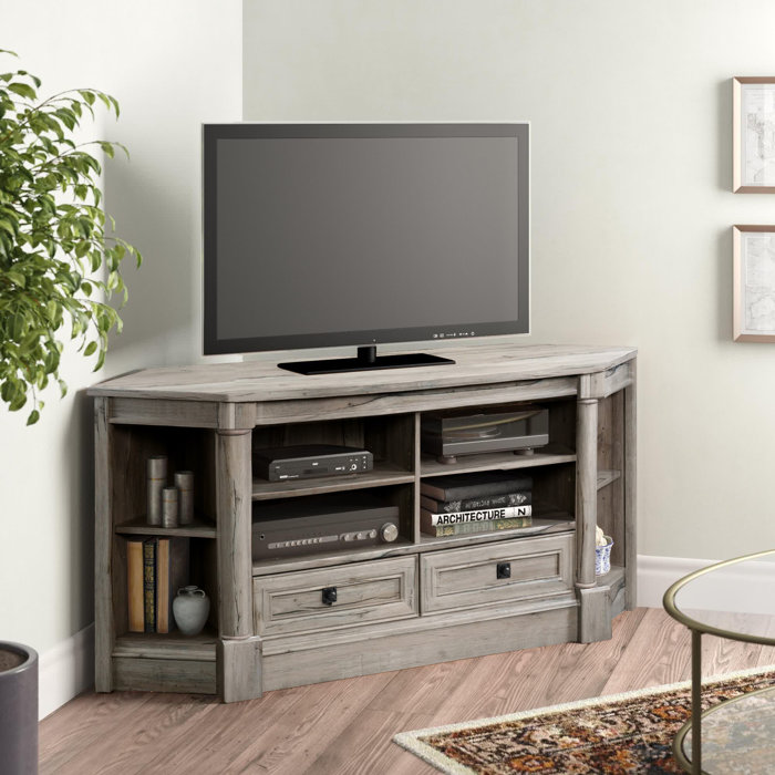Alcott Hill® Chauvigny Corner TV Stand for TVs up to 60" & Reviews ...