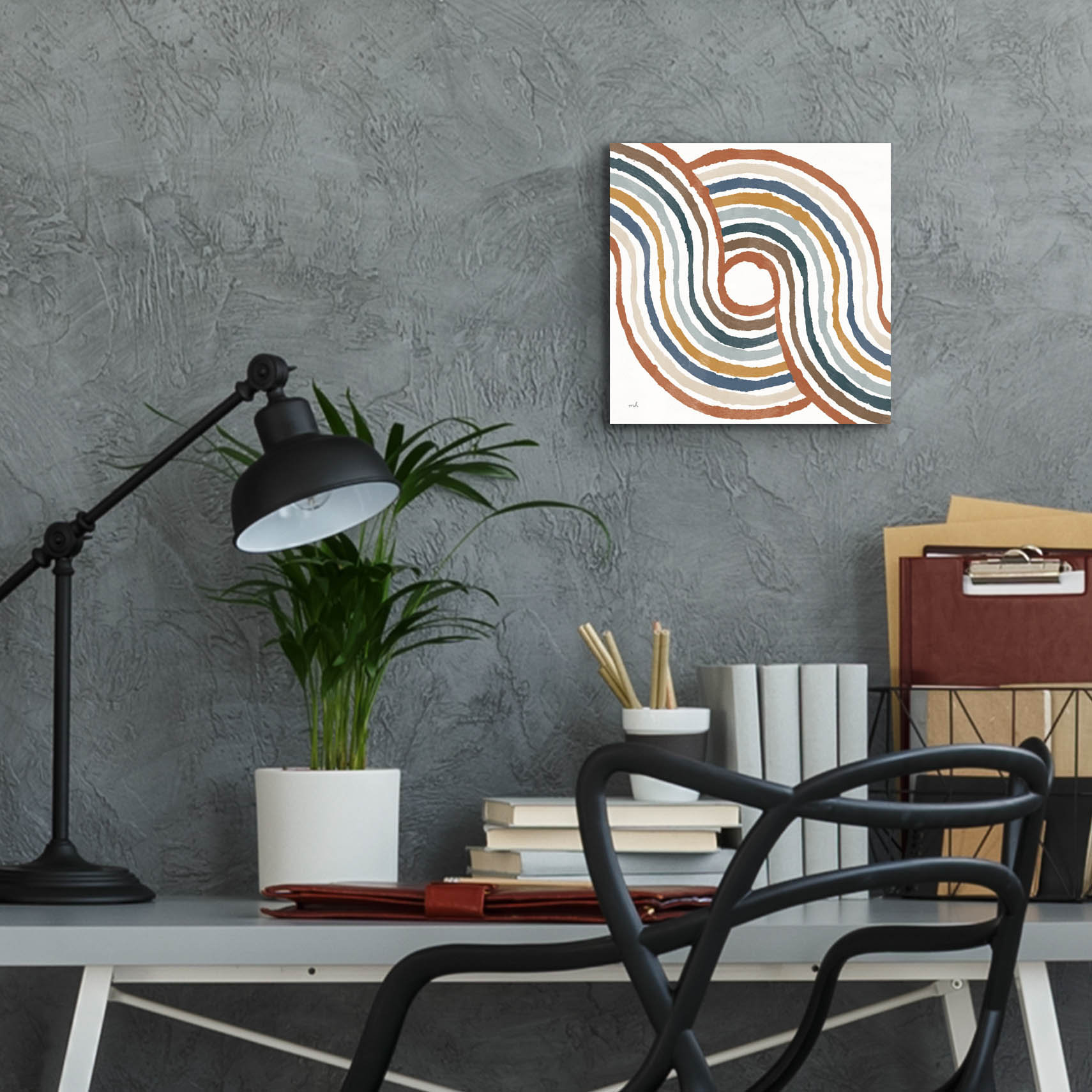 George Oliver 'Rainbow Road 2 Thick Lines' by Moira Hershey Acrylic ...