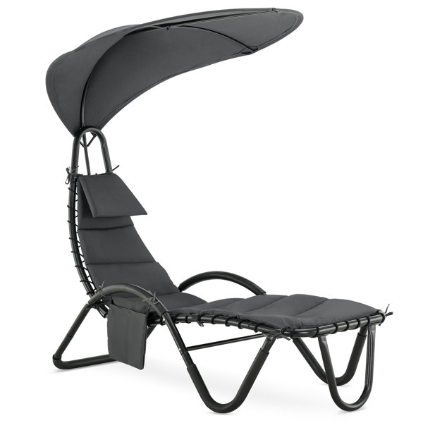 Arlmont & Co. Benkelman Outdoor Steel Chaise Lounge Chair with ...