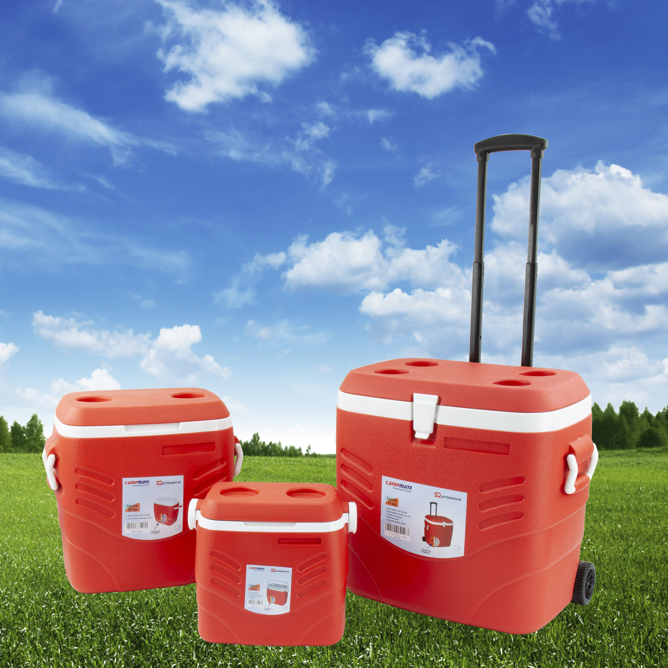 SQ Professional Campmate 3 - Piece Cooler Box with wheels | Wayfair.ie