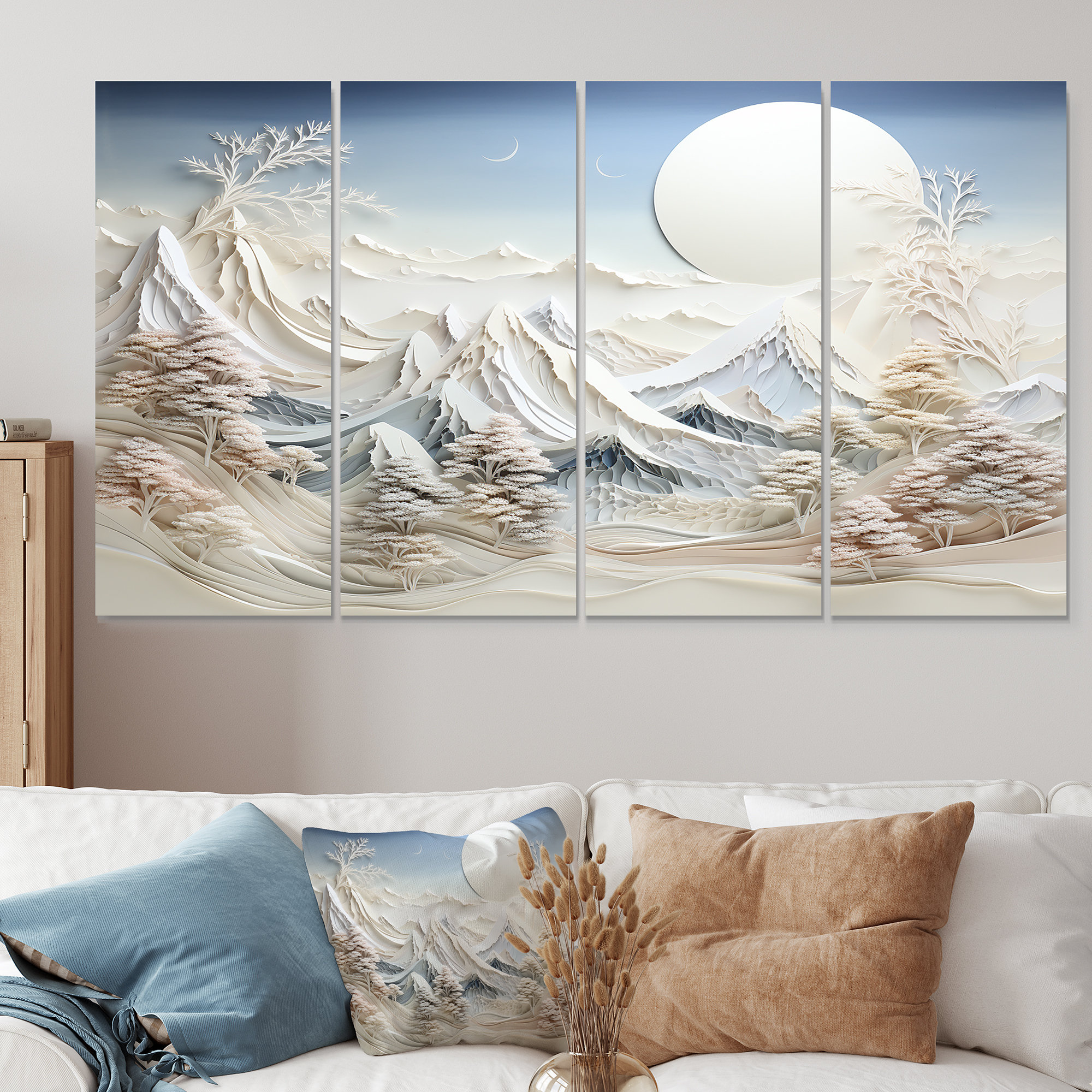 Latitude Run® Abstract Snowy Winter Mountains IV - Abstract Landscapes ...