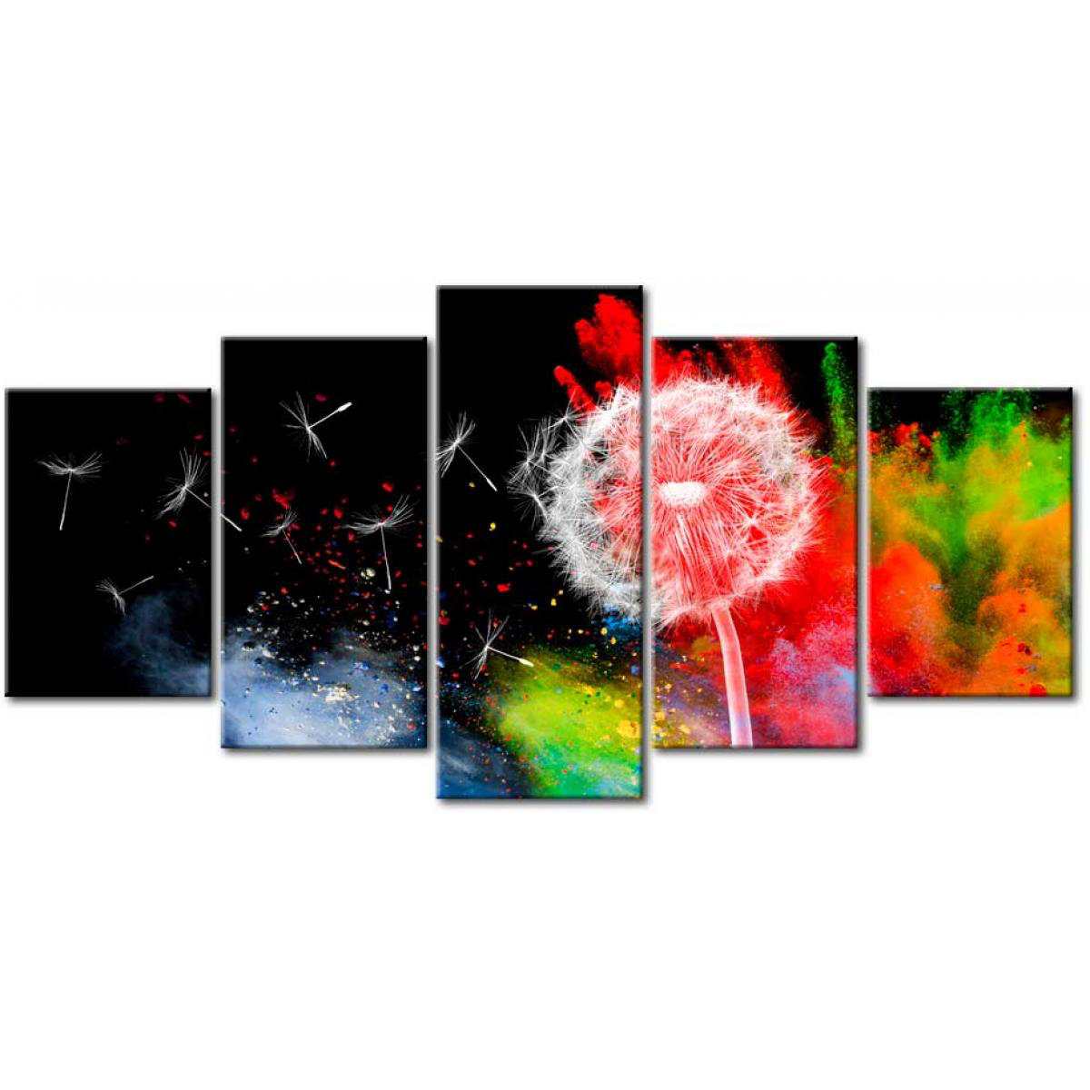 East Urban Home Festival of Colours - 5 Piece Wapped Canvas Print | Wayfair