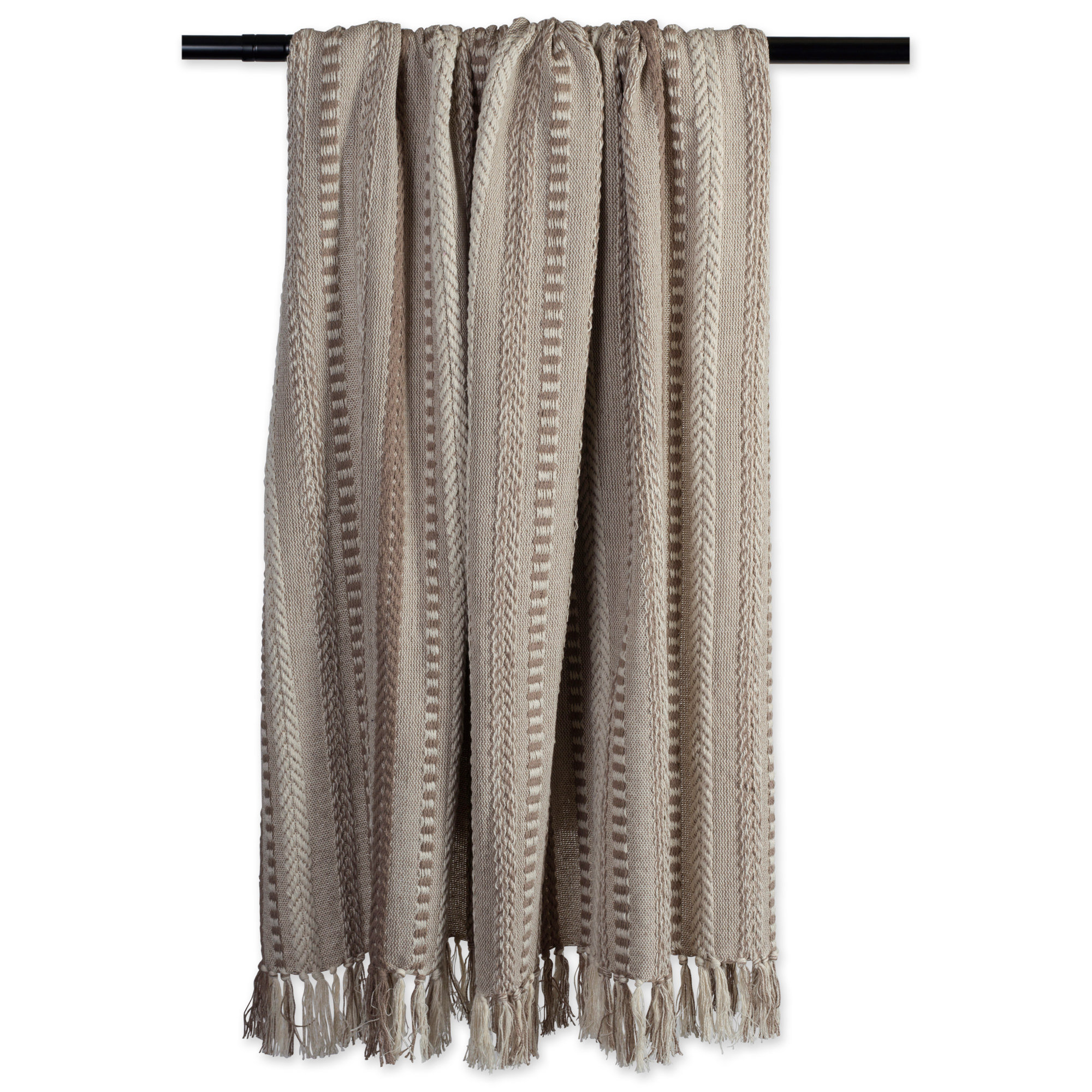 Design Imports Braided Stripe Cotton Throw & Reviews - Wayfair Canada