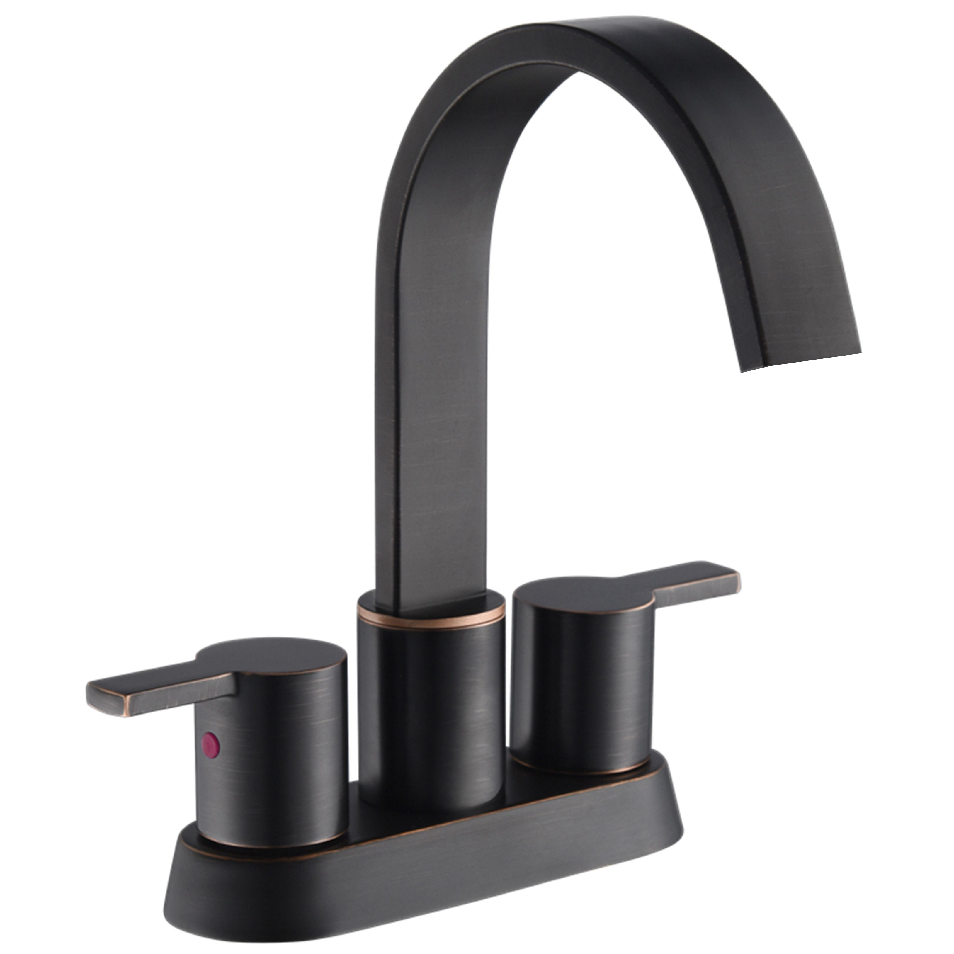 Bothwa Home LLC Centerset 2-Handle Bathroom Faucet, Matte Black Metal ...
