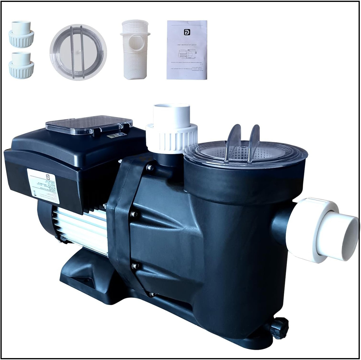 babevy 1.5hp Above/in Ground Pool Pump, 3000-9000 Gph Variable Speed, 110v Self Priming Pool ...