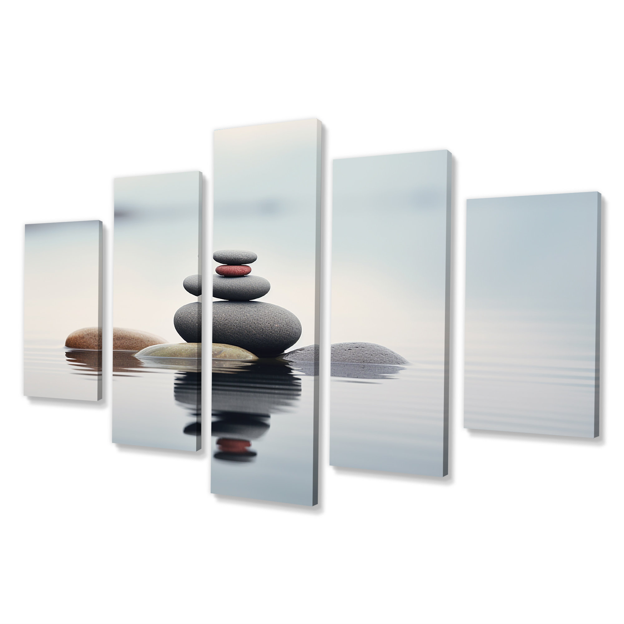 Latitude Run® Blue Zen Serenity Of Spiritual Stones In Water IV ...