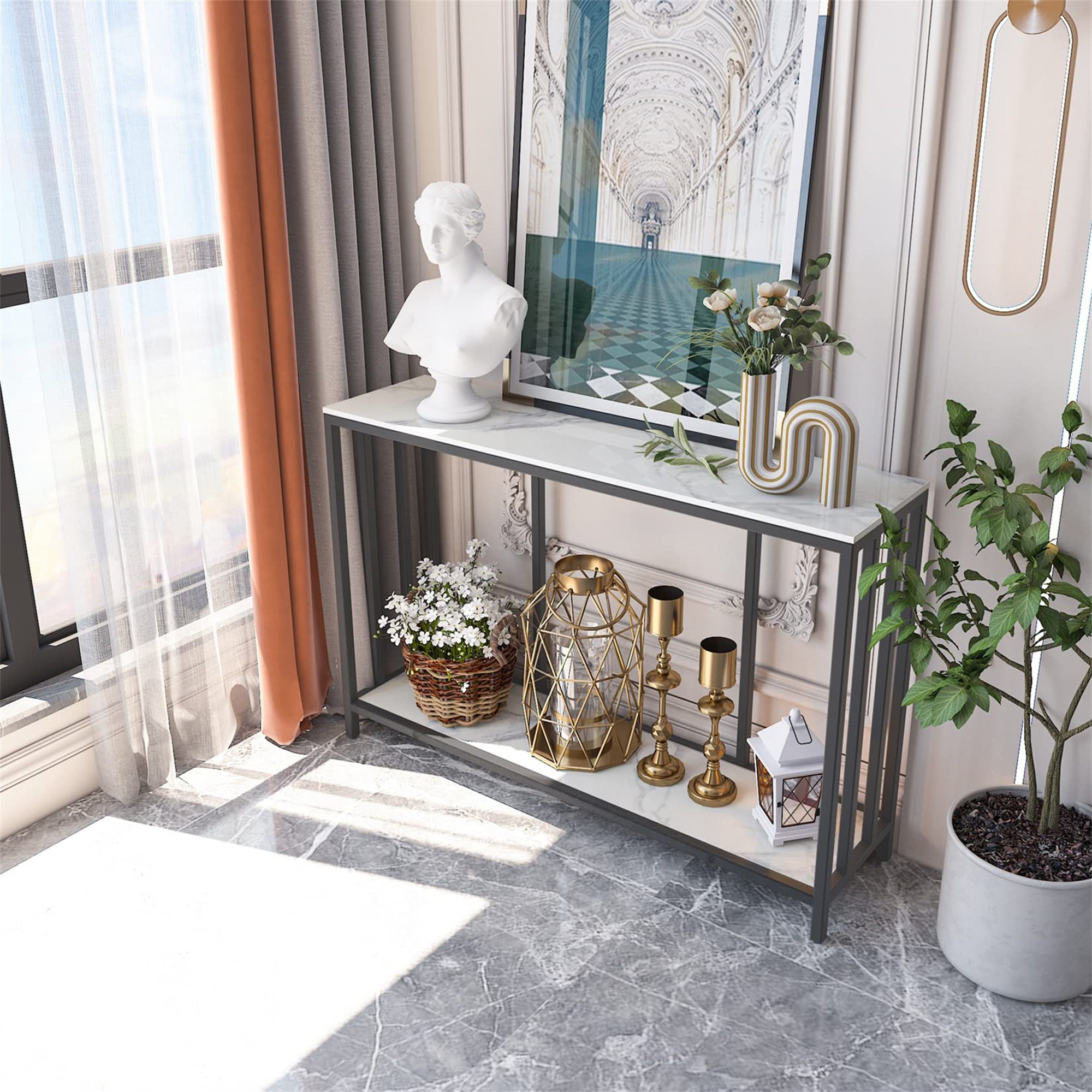 Ivy Bronx Remiyah 120 Console Table | Wayfair.co.uk