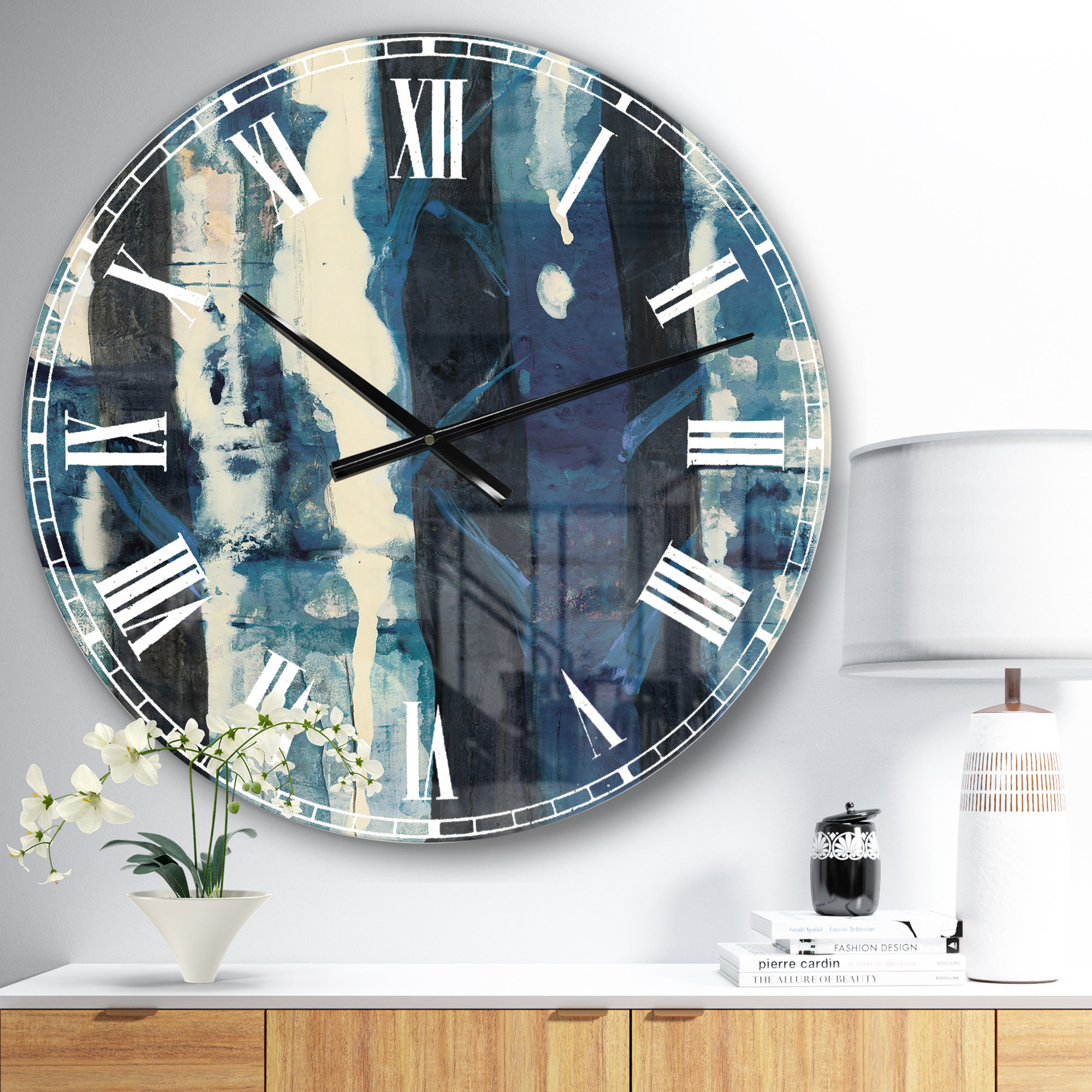 Breakwater Bay Deep Woods II Indigo - Traditional Wall Clock & Reviews ...