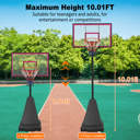DETAI Hand-Cranked Height Adjustable Portable Basketball Hoop - Wayfair ...