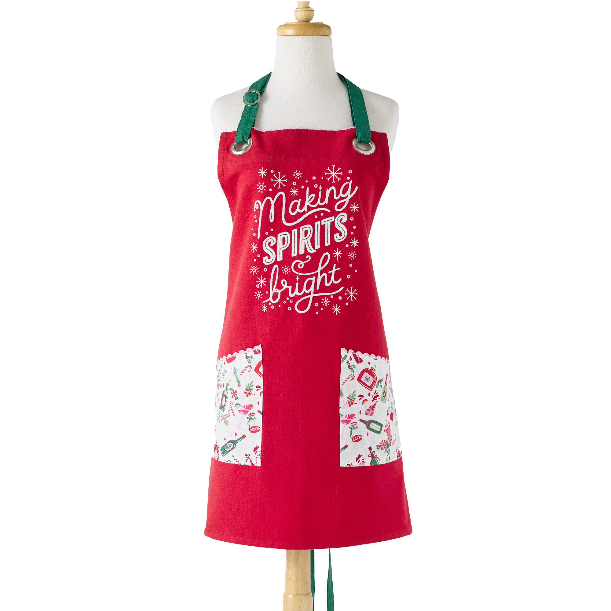 Ophelia & Co. Spirits Bright Embellished Pantry Apron | Wayfair