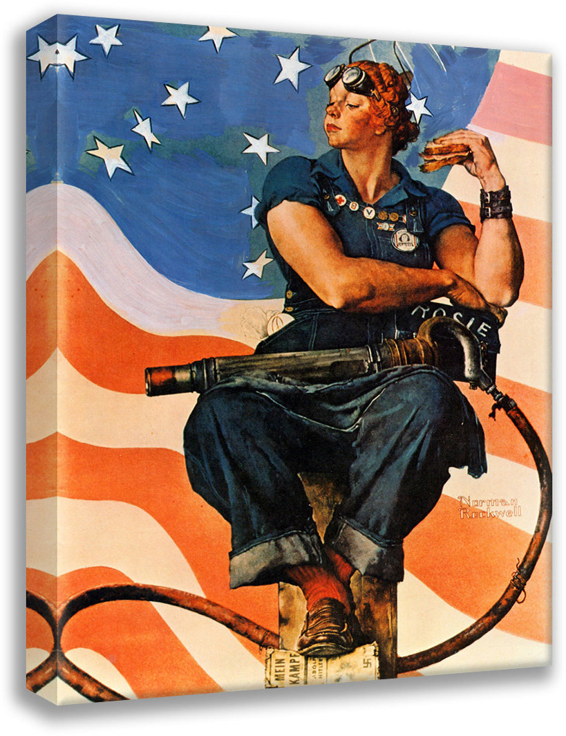 Lark Manor™ Rosie The Riveter by Norman Rockwell Gallery Wrapped Canvas ...