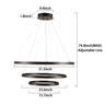 Orren Ellis Cullinan Modern 3-Light Matte Black Linear LED Hanging ...