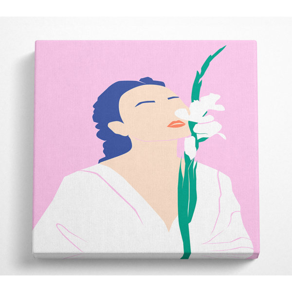 ClassicLiving Ronetta White Flower Woman - Wrapped Canvas Print ...