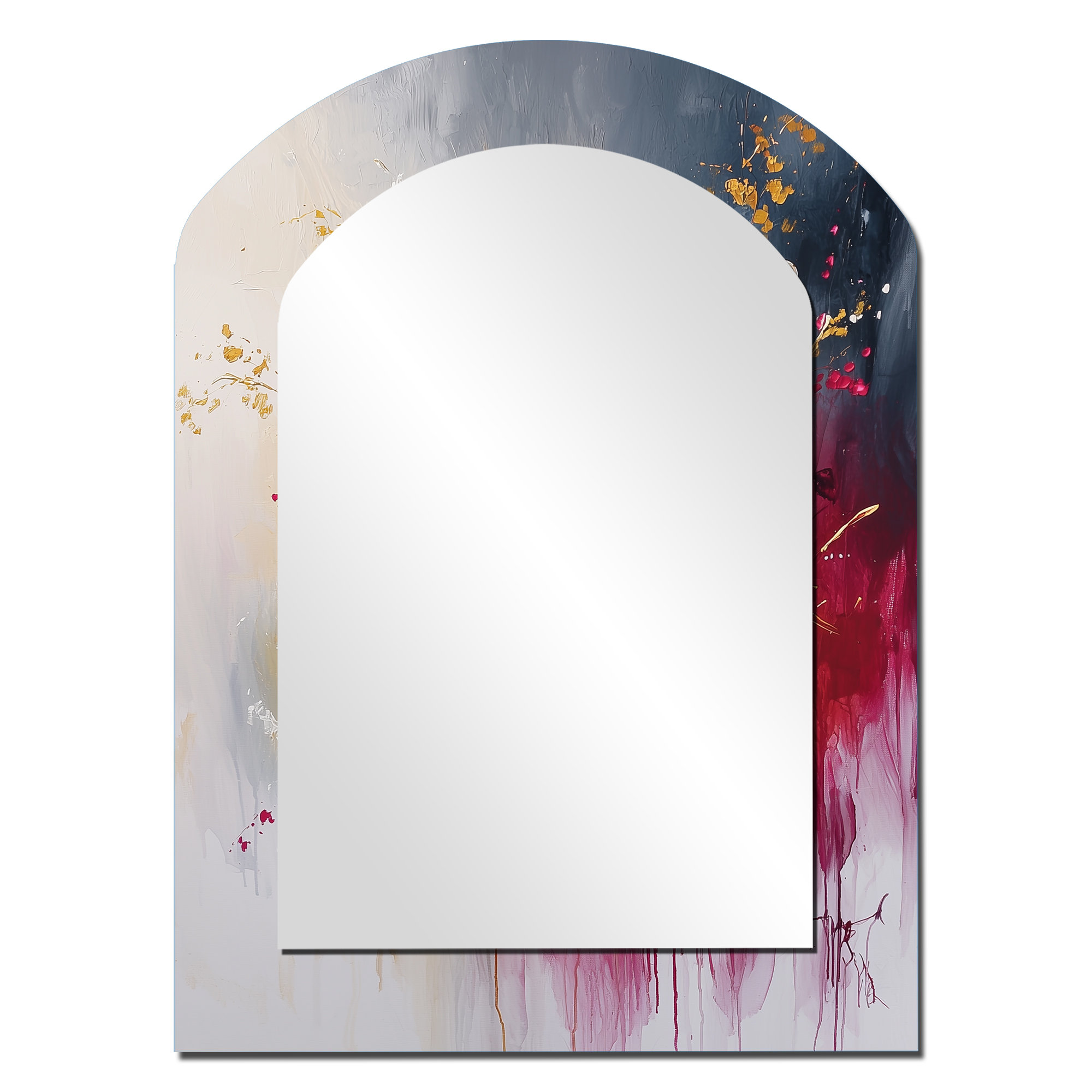 Bungalow Rose Wildflower On Silent Burst Of Ink II - White Traditional ...