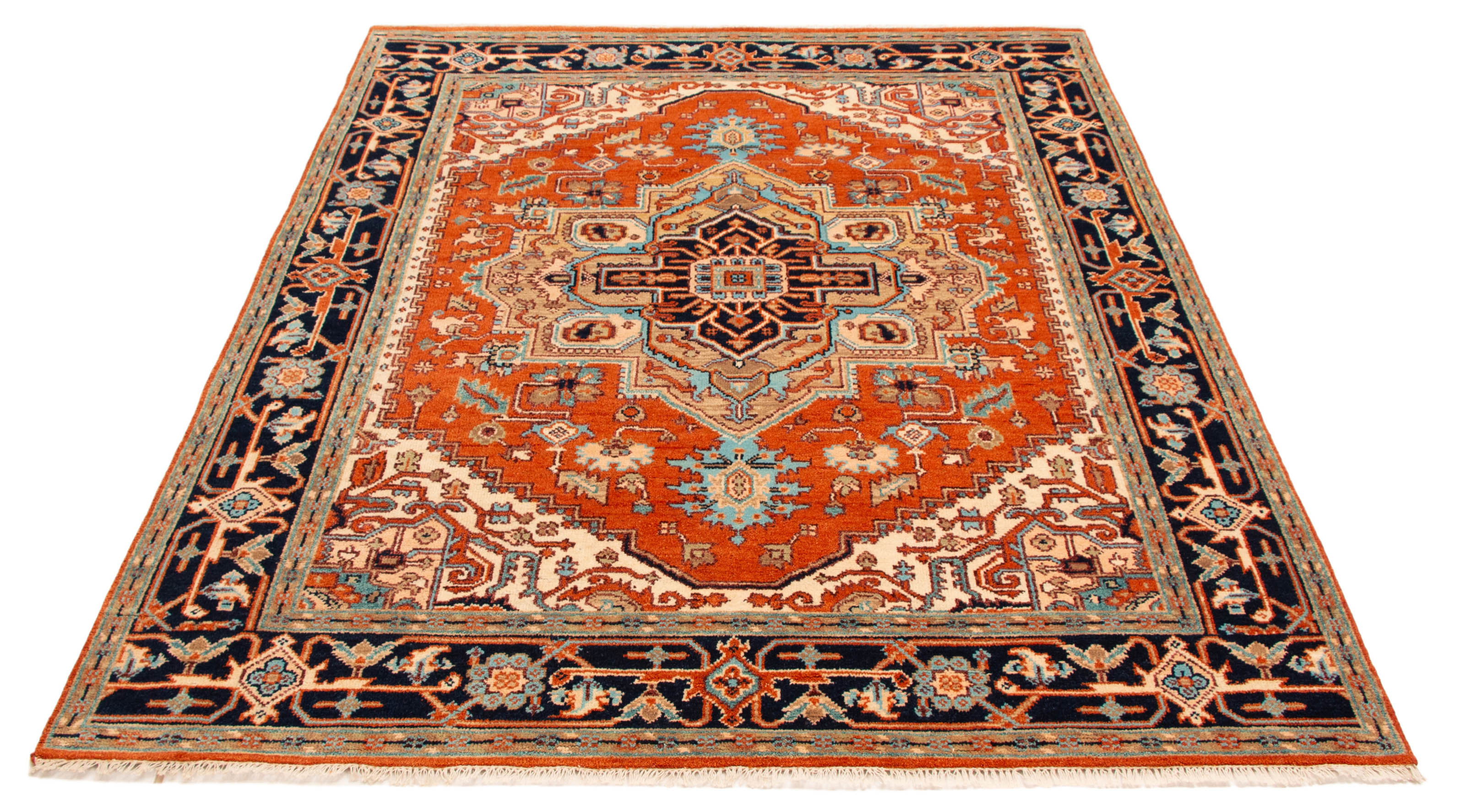 Bloomsbury Market Hand-knotted Serapi Heritage Copper Wool Rug 7'10" x ...