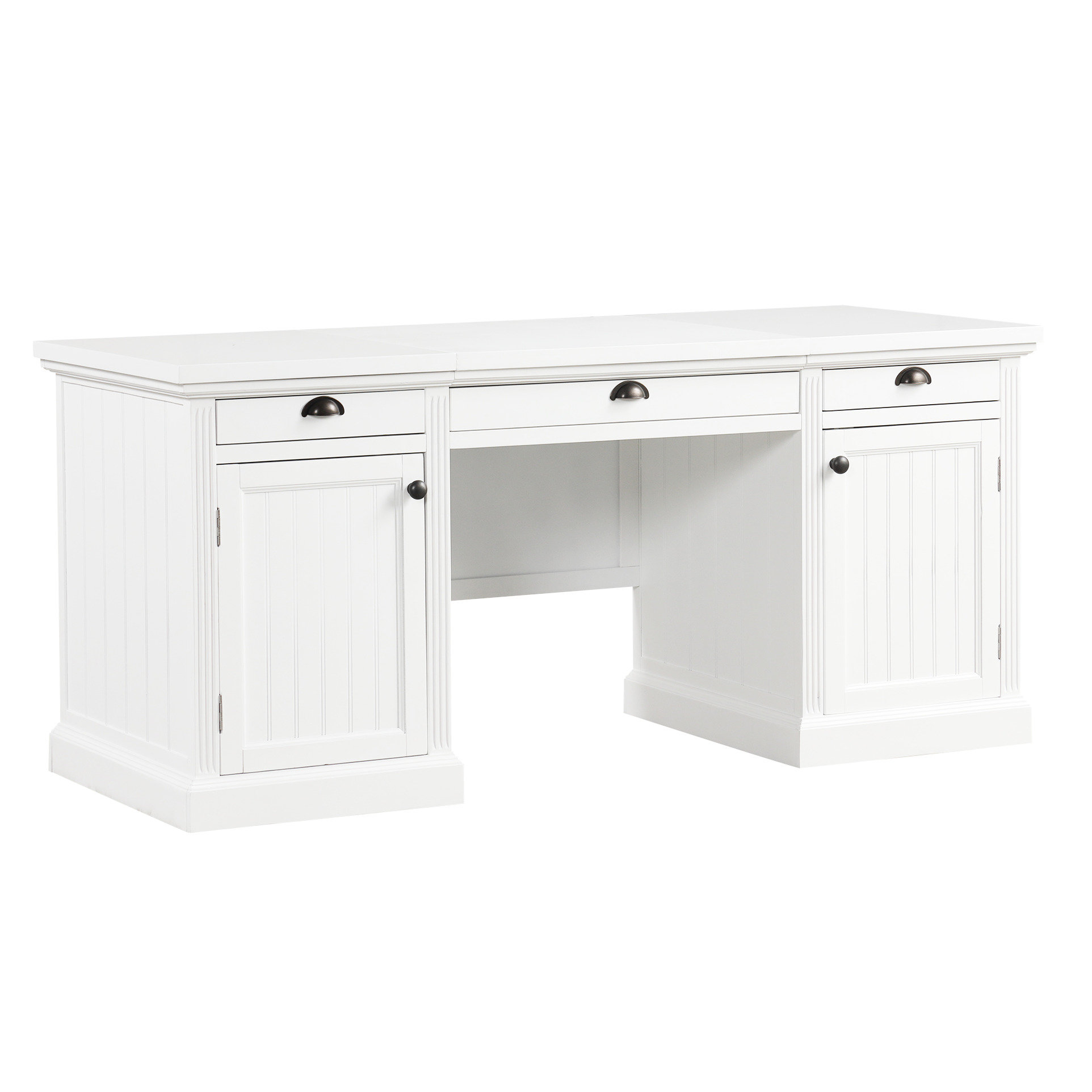 Latitude Run® 67'' Home Office Writing Desk With 3 Drawers And 2 ...