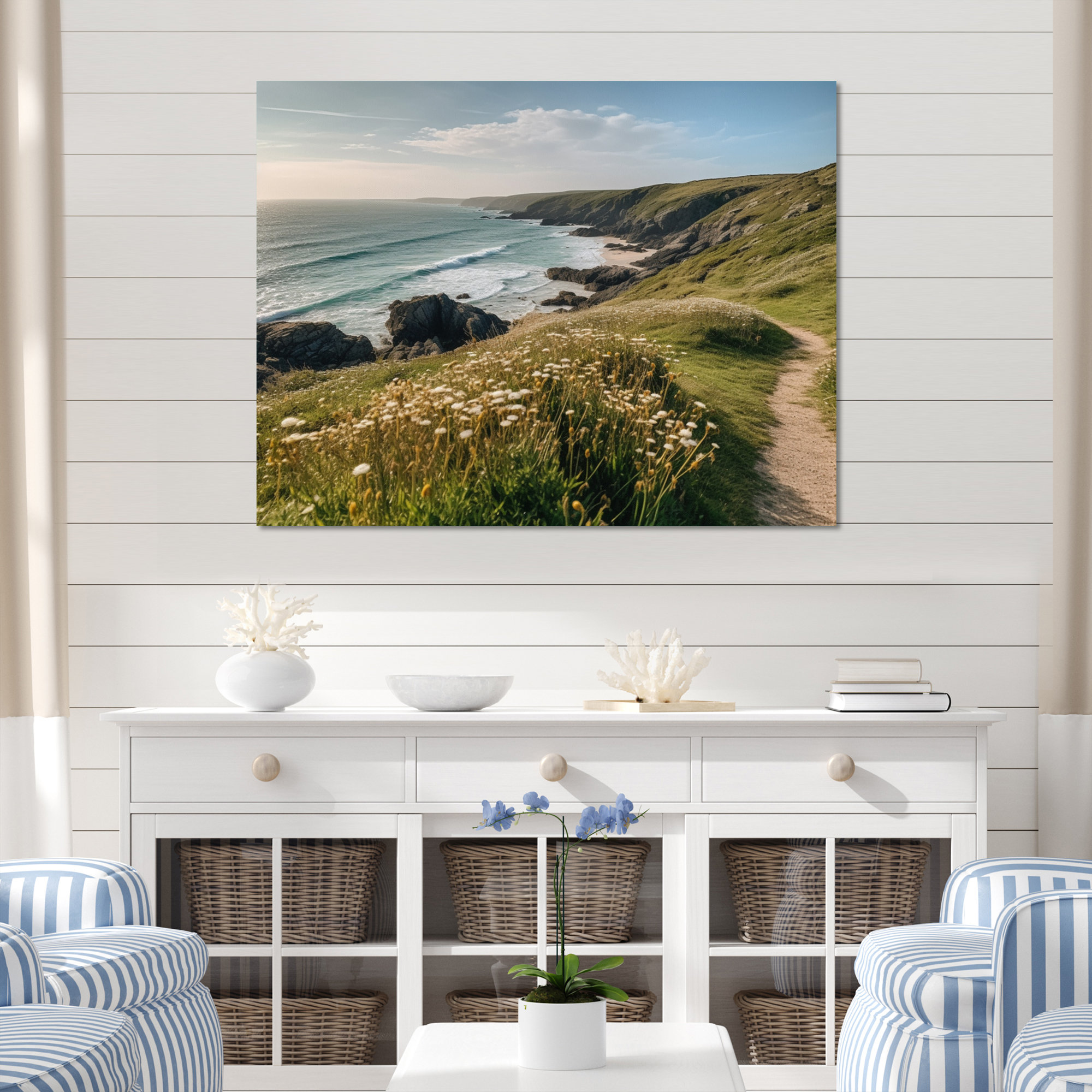 Beachcrest Home™ Rocky Beachside I On Canvas Print | Wayfair