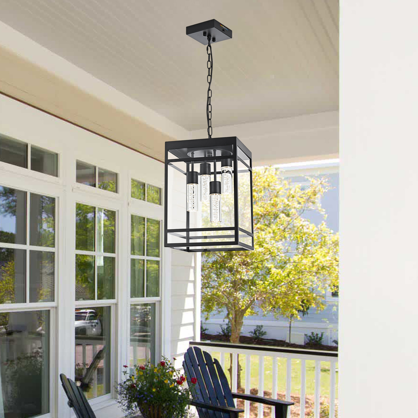 Mercer41 Outdoor LED Pendant Light Fixtures For Porch,4 Light 5CCT ...
