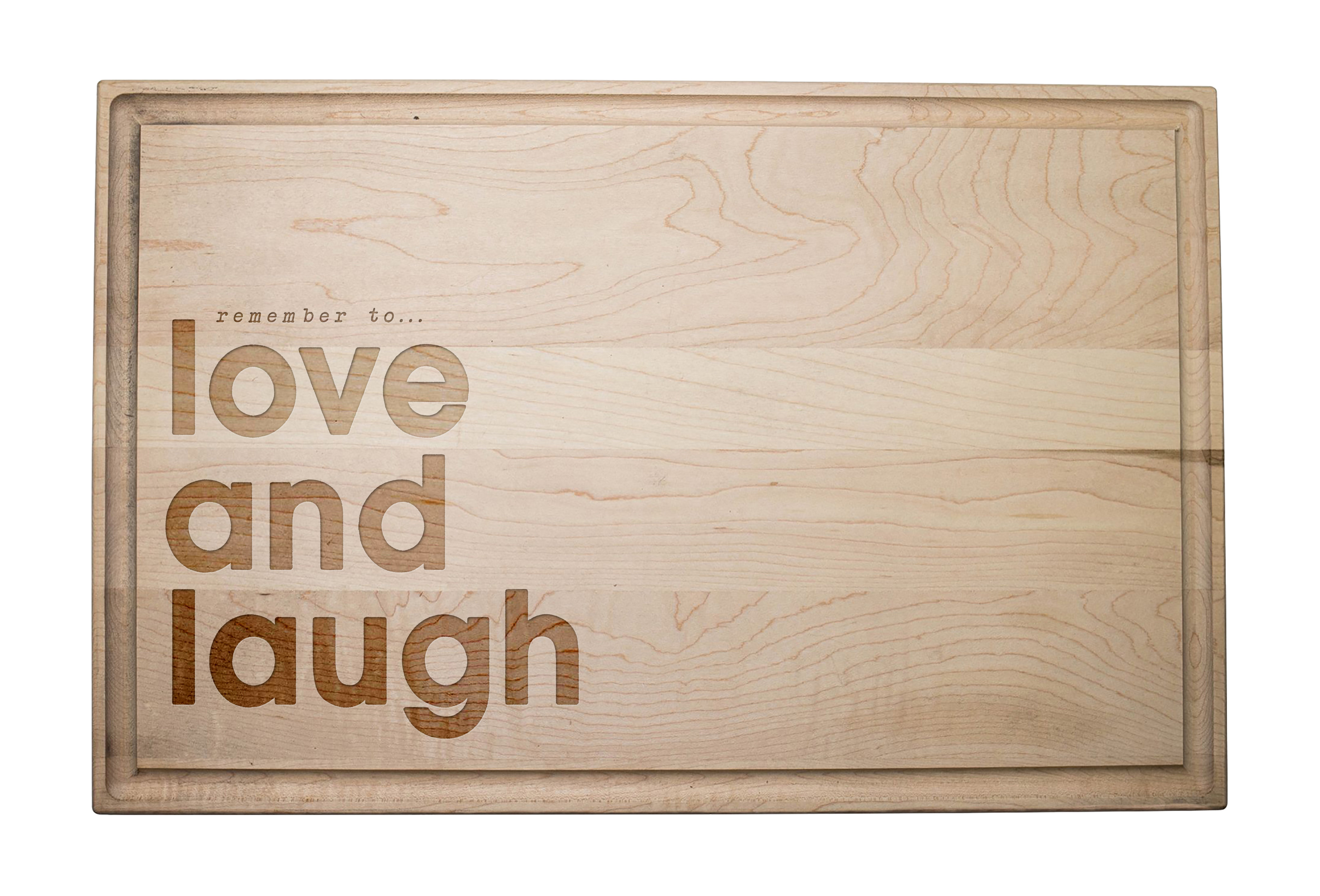 Designs Direct Creative Group Love And Laugh Cutting Board - Wayfair Canada