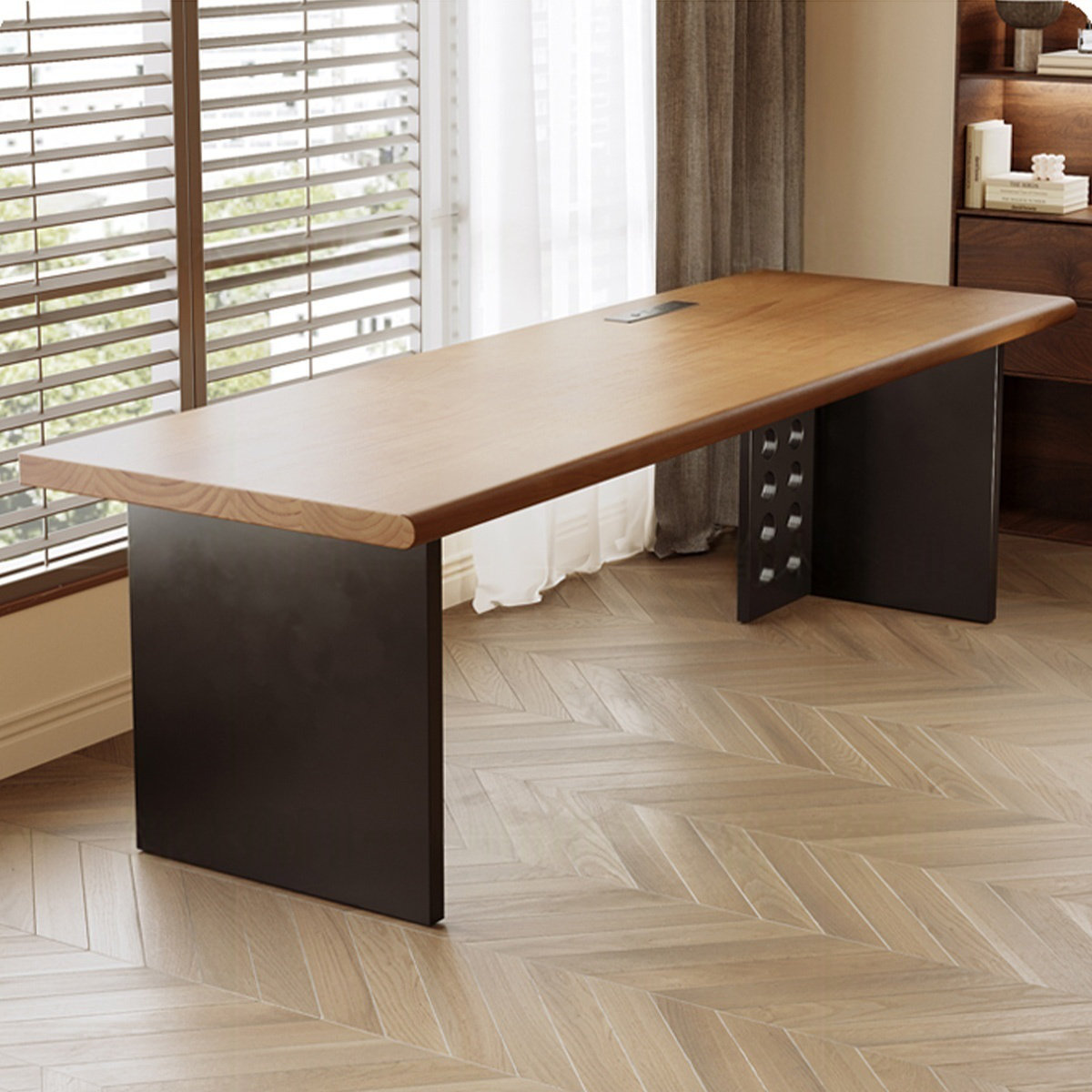 Hokku Designs Brown Rectangular Solid Wood desks - Wayfair Canada