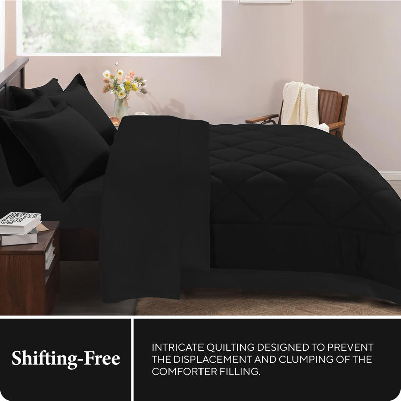 Enviohome Barnicoat Microfiber Reversible Comforter Set & Reviews | Wayfair
