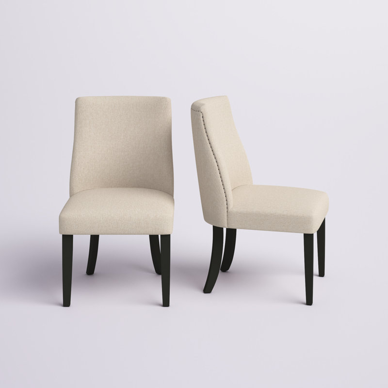 Mistana™ Upholstered Parson Chair in Cream & Reviews | Wayfair