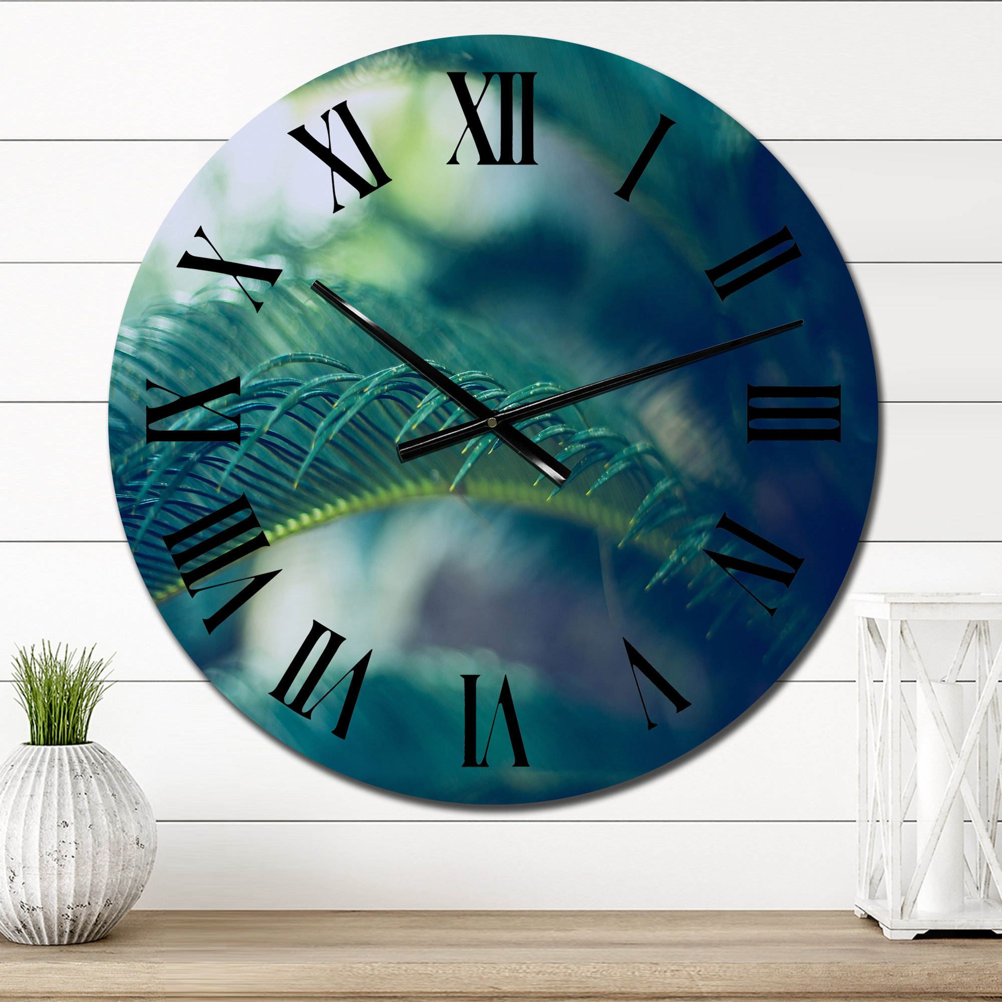 East Urban Home Tropical Palm Leaves Natural Green - Tropical Wall ...