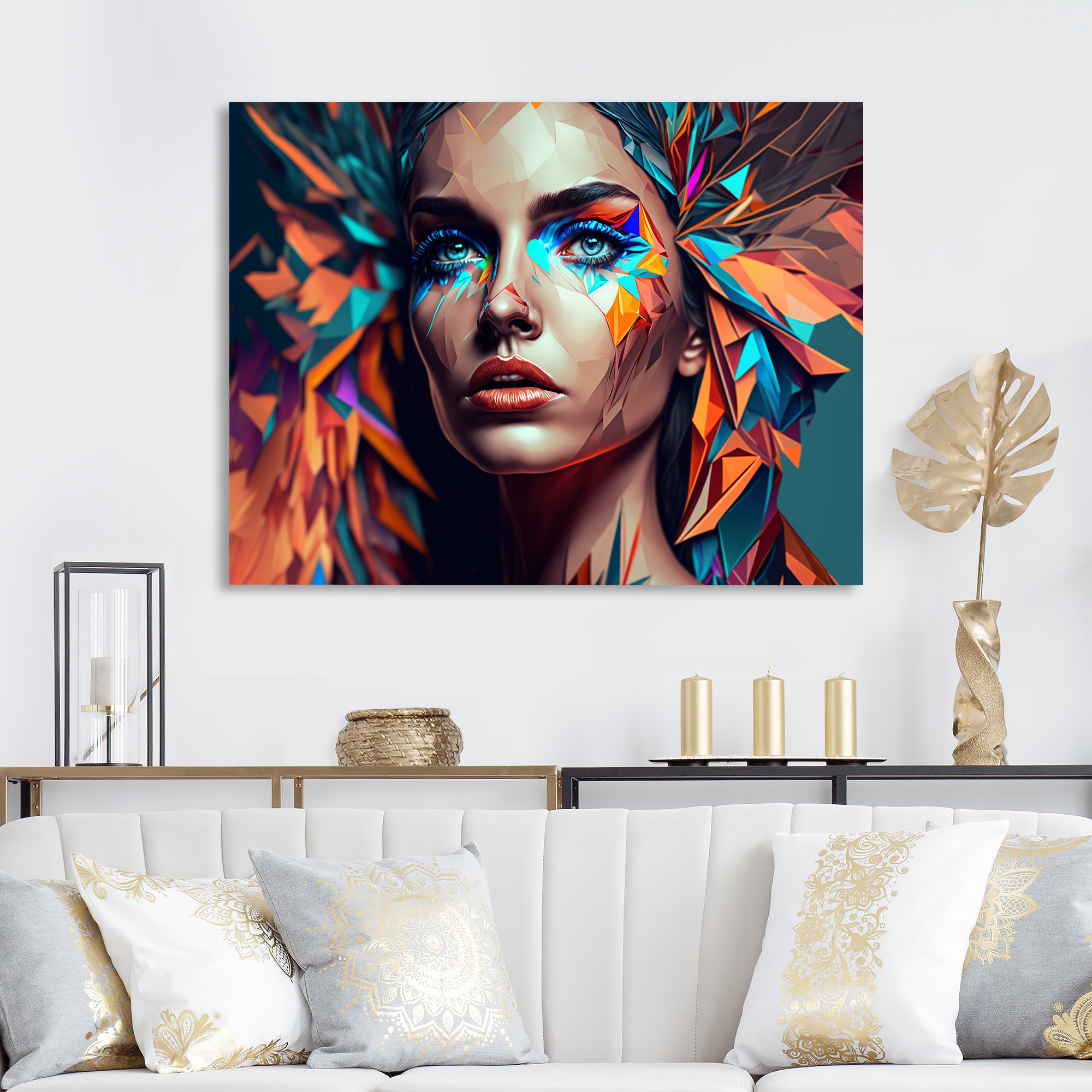 Mercer41 Cubic Woman Portrait IV - Graphic Art on Canvas | Wayfair