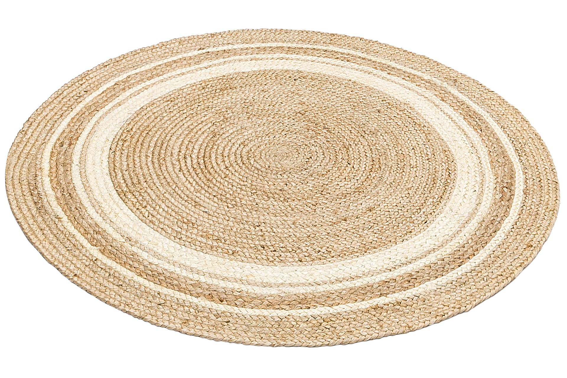 Bayou Breeze Round Avori Geometric Machine Woven Jute/Sisal Area Rug in ...