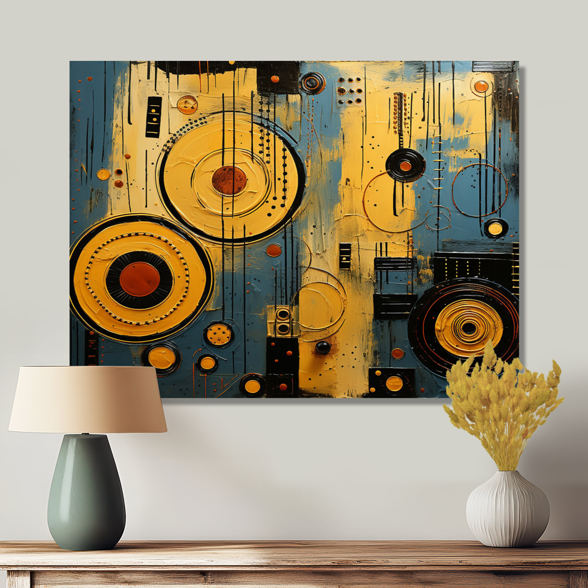 Wrought Studio™ Contemporary Circle Ethnic Collage - African Wall Art ...