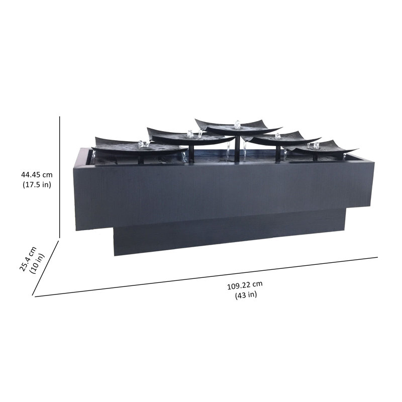 Hi-Line Gift Ltd. Multi Level Zinc Metal Plates Fountain & Reviews ...