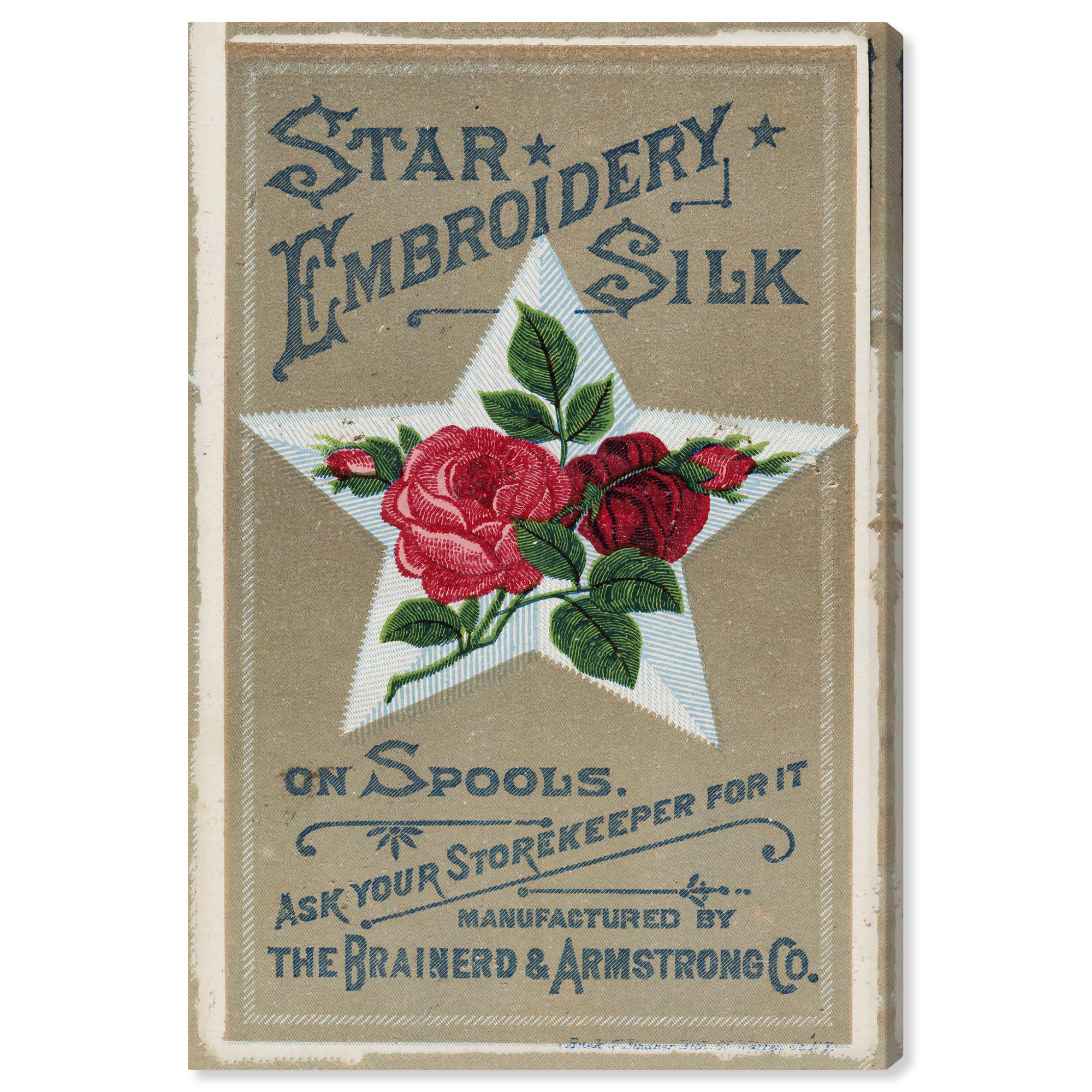 Art Remedy Vintage Posters Canvas, 36" x 54", White Frame, Star ...