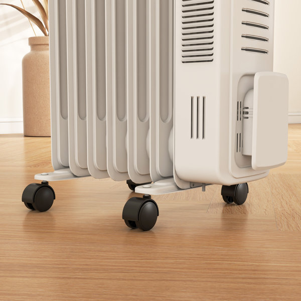 HOMCOM Electric High Efficiency Radiator Space Heater with Adjustable ...