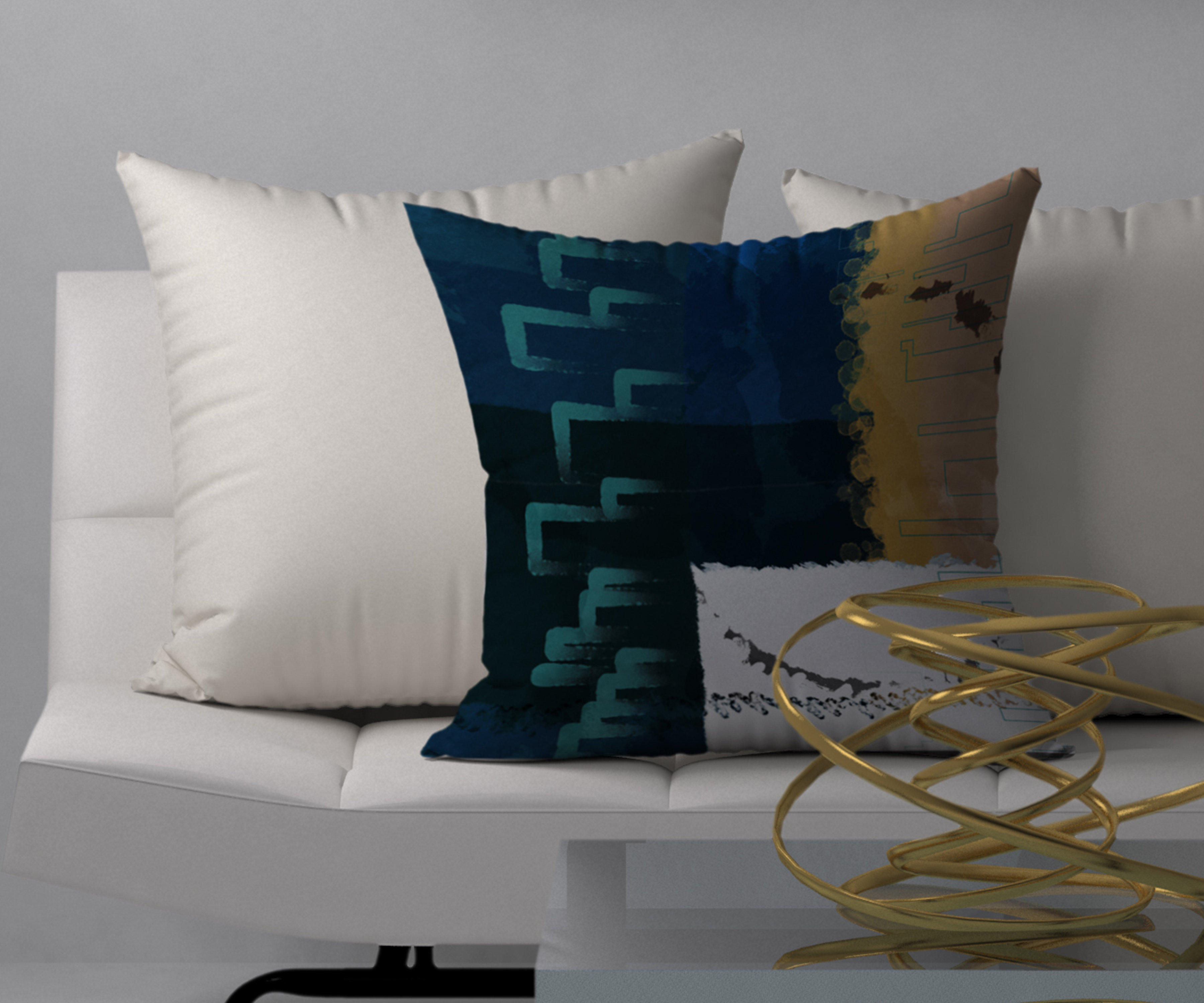LeRoi Products Abstract Reversible Throw Pillow | Wayfair